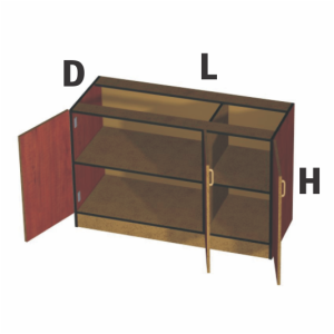 3 Door Free standing base unit | Board Express